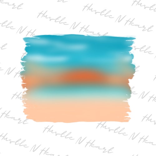 Beach Sunset Brush Stroke Background PNG Digital Download - Etsy