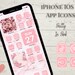 Iphone IOS 14 App Icons Pretty in Pink 72 Pack | Etsy
