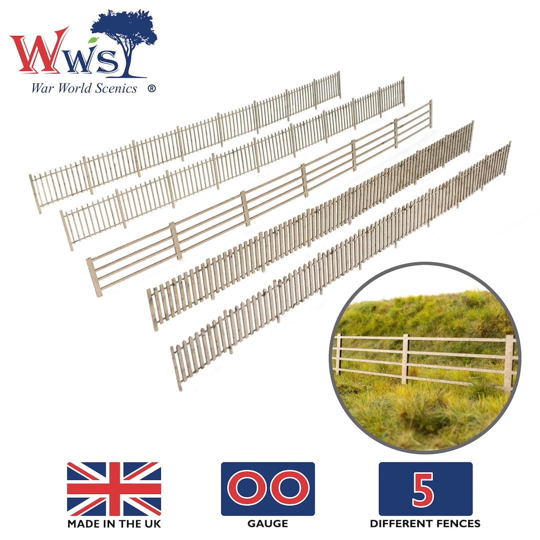 WWS OO Gauge Model Fences 1mm MDF - Railway Modelling 00 Scale Railroad ...