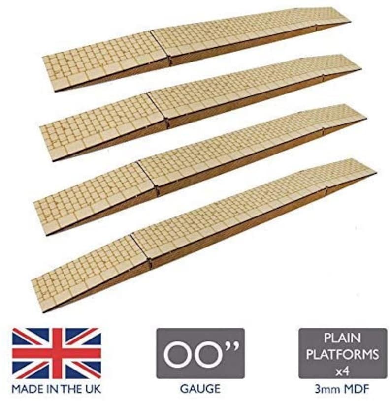 WWS Model Railway Station Platforms – OO/H0 Gauge MDF Building Track - Etsy