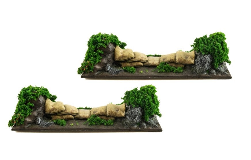 Sandbag Defensive Positions: 28mm WW2 Wargaming Terrain - Etsy