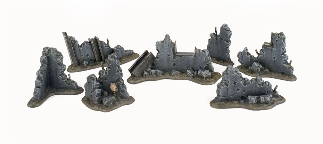 War-torn City Rubble Kit – 28mm Wargaming Terrain Model Diorama - Etsy