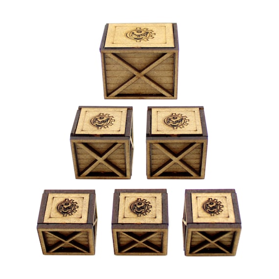 WWG Wooden Crates WGSE-002 Set of 6 Crates Miniature | Etsy