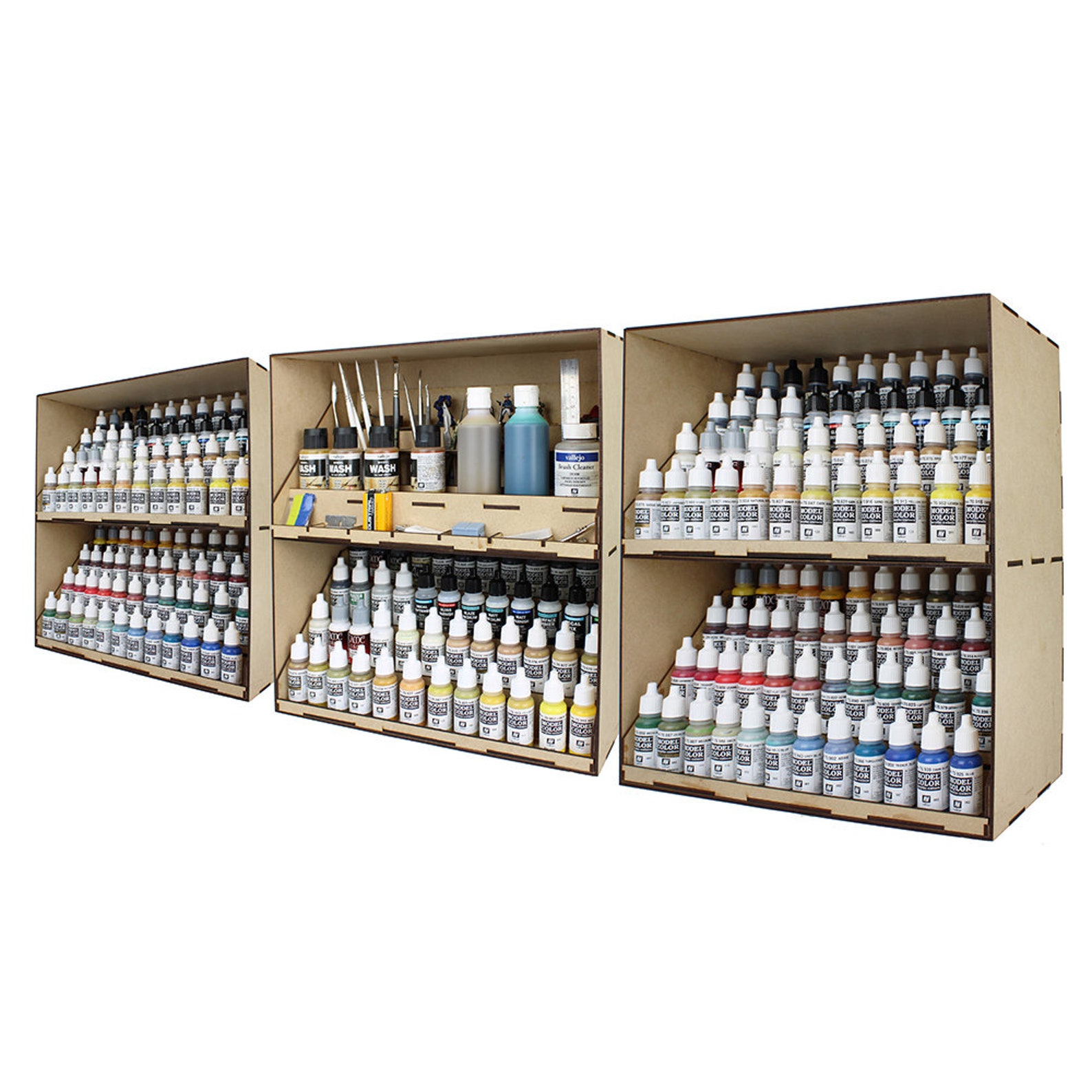 MDF Modular Paint Station System - Set 6 – Triple Stackable Set ...