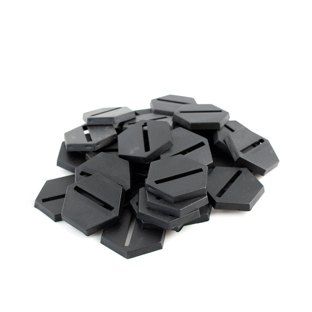 War World Gaming 25mm Hexagonal Slotted Plastic Bases (choose Quantity ...