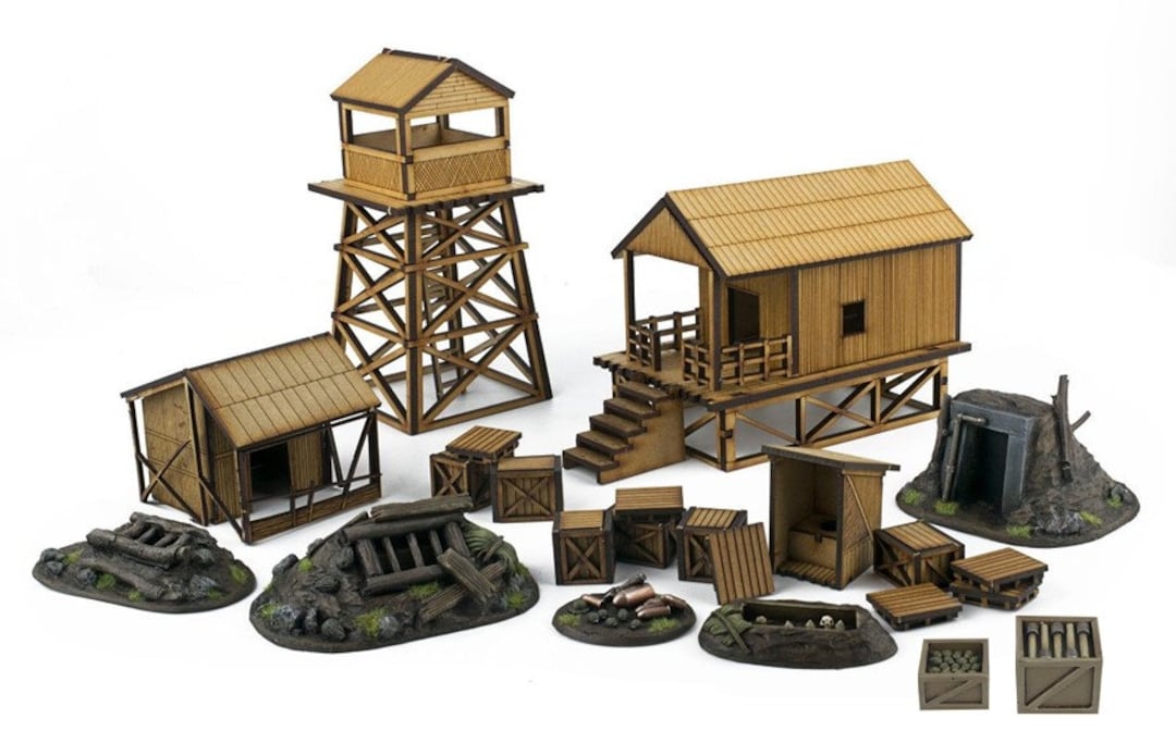 MDF & Resin Military Camp: 28mm Jungle Warfare Wargaming Terrain Set - Etsy