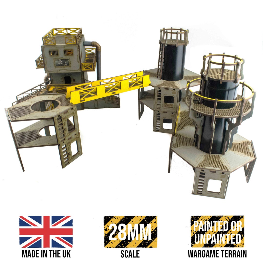 WWG Industry of War Refinery 2 & Power Service Tower | Pre-painted or ...