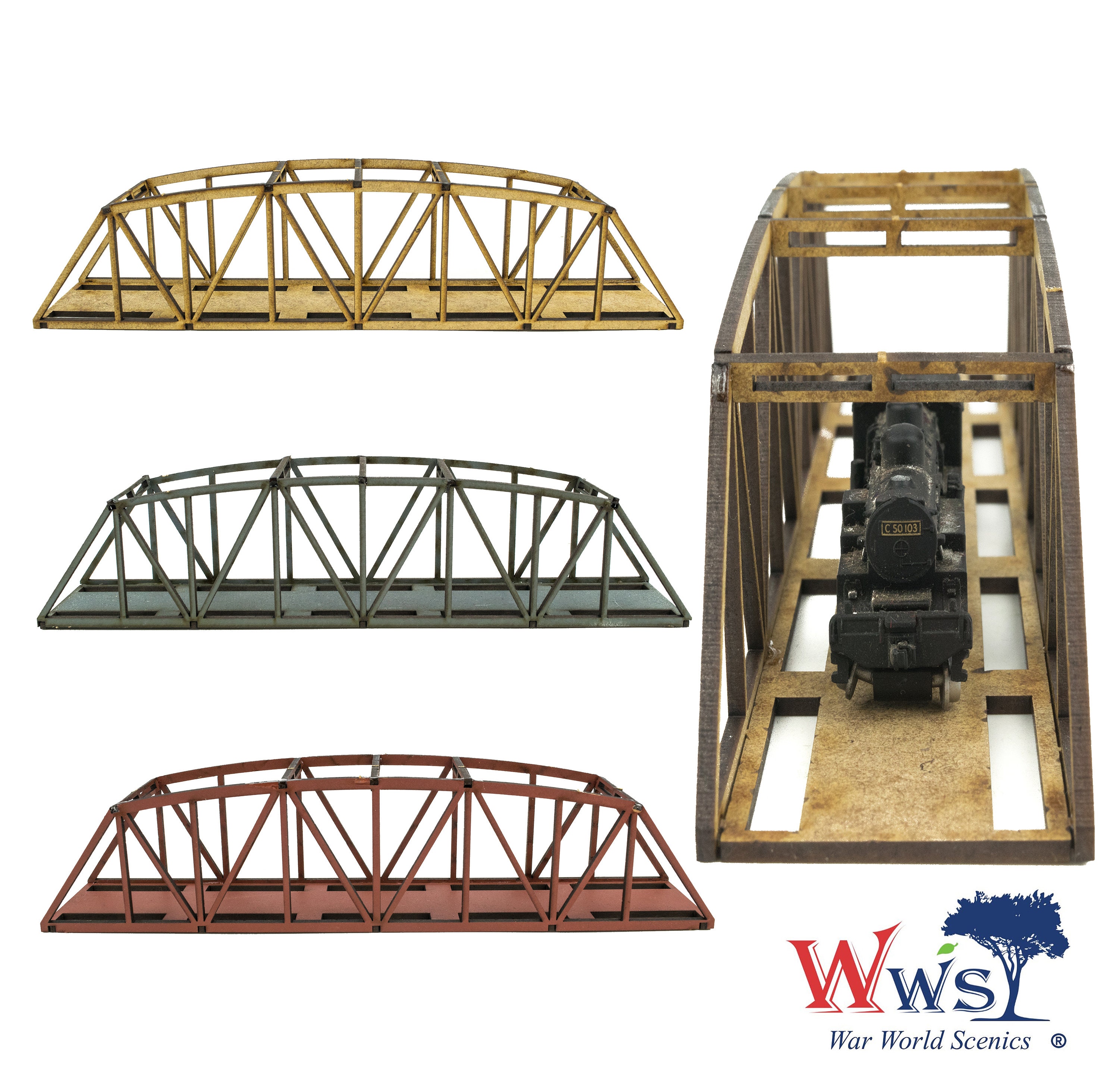 Single Track N-gauge MDF Camelback Bridge 200mm choose - Etsy