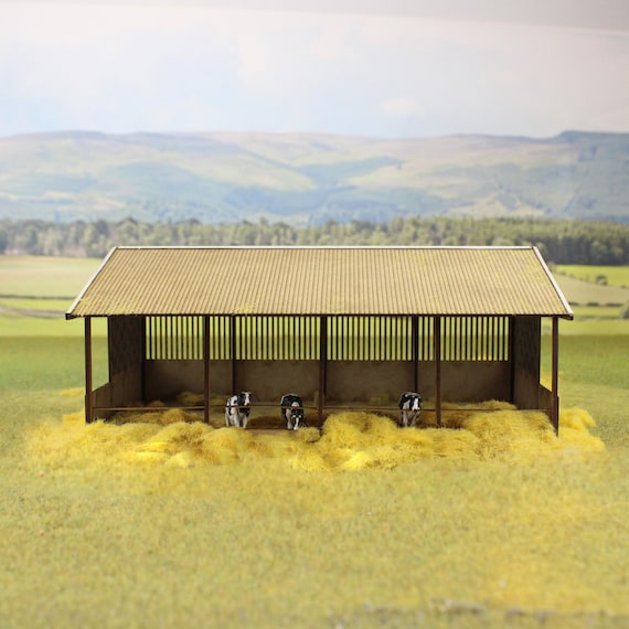 Livestock Barn With Hayfield Grass OO Gauge Model Railway - Etsy