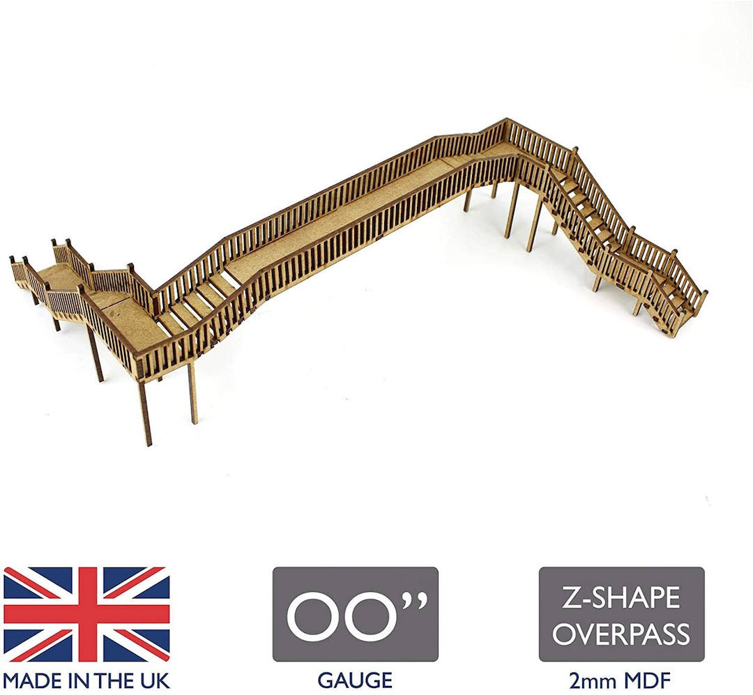 OO Gauge Railway Station Overpass: MDF Model Building Kit - Etsy