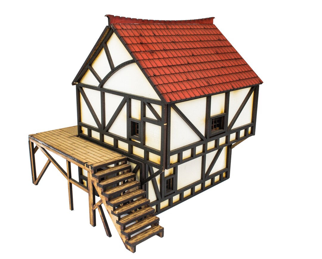Medieval town MDF Fantasy Cottage (painted / Unpainted) - 28mm ...