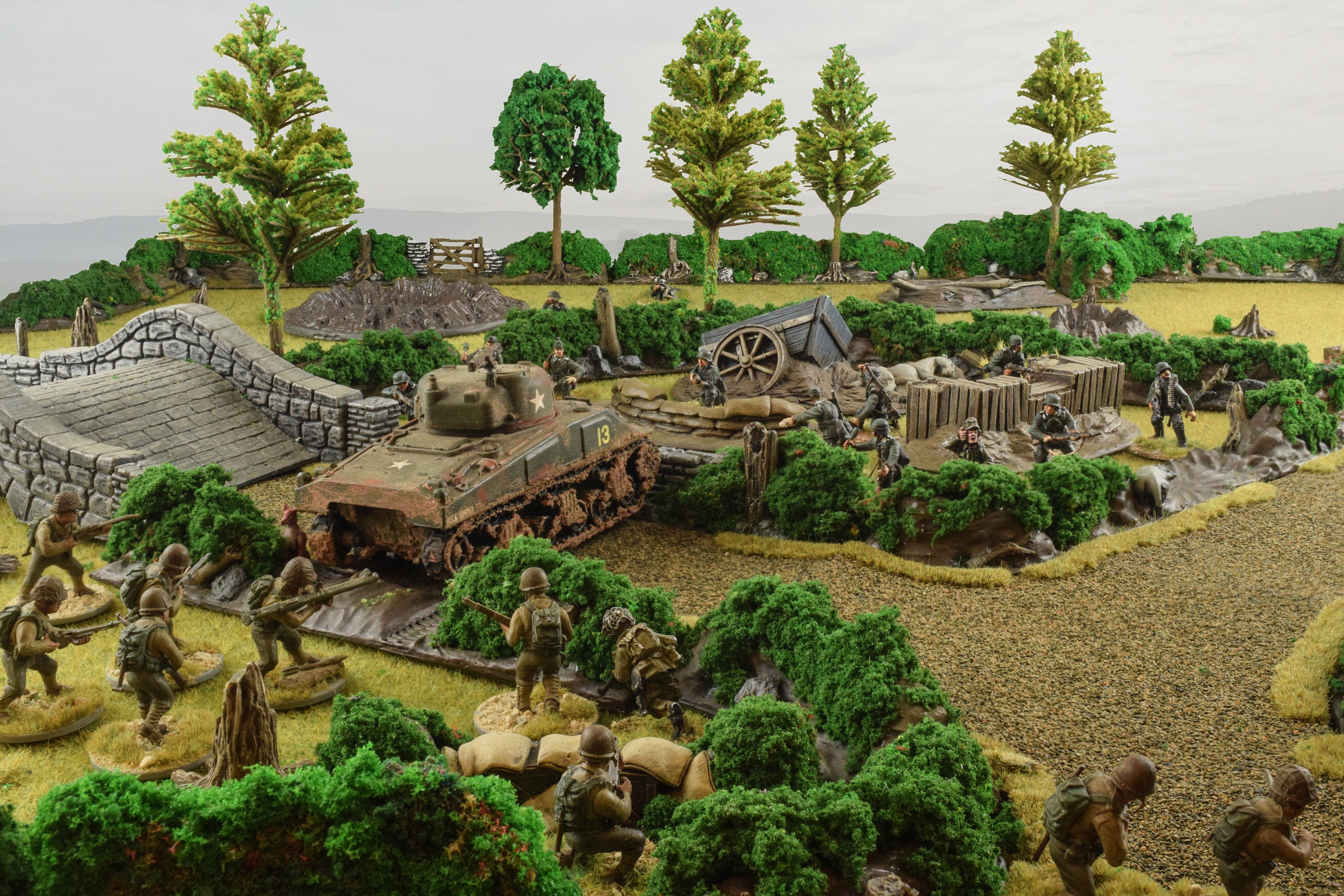 War World Gaming Battle Bocage Kit 1 - 28mm WW2 Wargaming Terrain Model ...