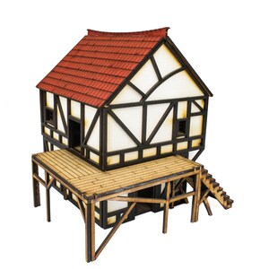 Medieval town MDF Fantasy Cottage (painted / Unpainted) - 28mm ...