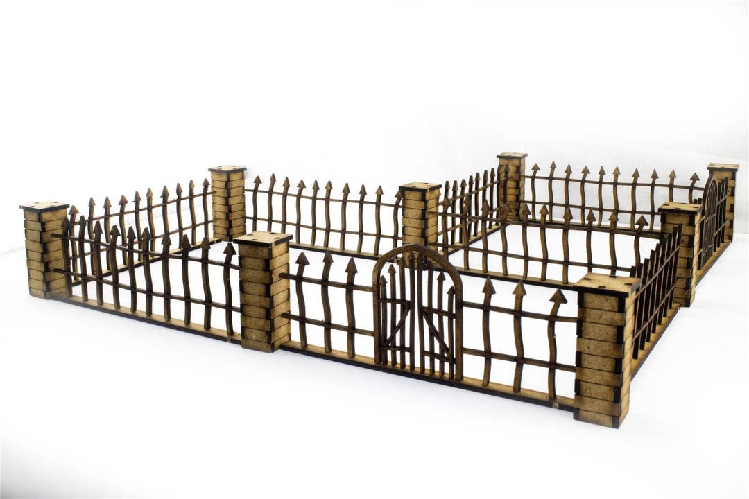 Halloween Spooky MDF Fence: Miniature Graveyard Diorama Build - Etsy