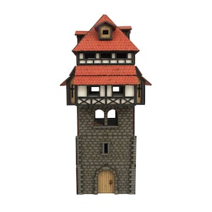 WWG Medieval Town Guard Tower (painted/unpainted) – 28mm Scale Fantasy ...