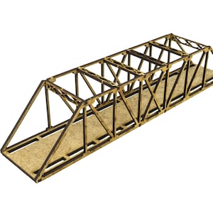 WWS Single Track N-gauge MDF Girder Bridge 200mm (choose Colour ...