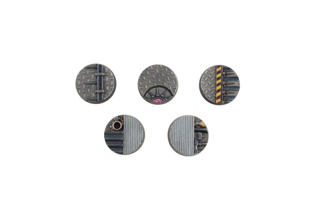 WWG Alien Invasion Sci-fi Round Bases X 5 25mm 28mm Wargaming Miniature ...
