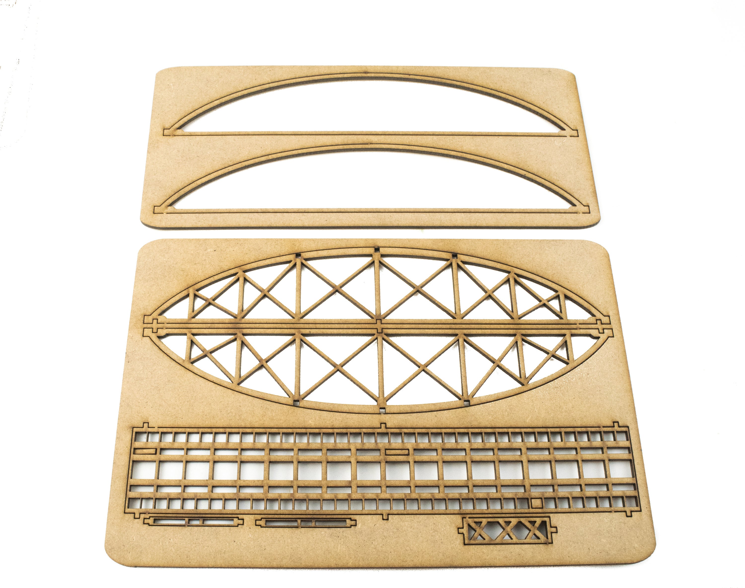 N-gauge Bowstring Bridge: 200mm MDF Single Track Model Railroad Diorama ...