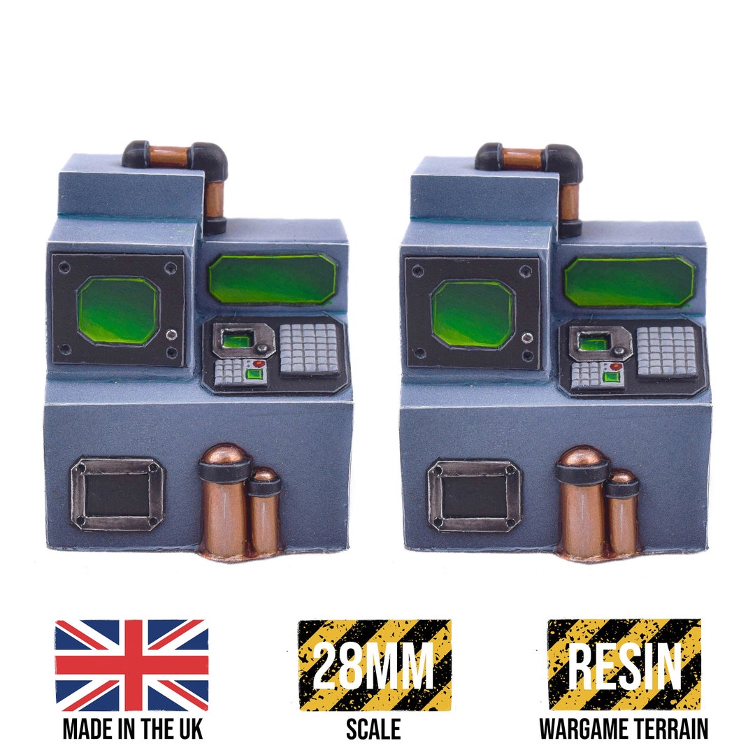 WWG Industry of War 2 X Computer Terminal Unpainted – 28mm Wargaming ...