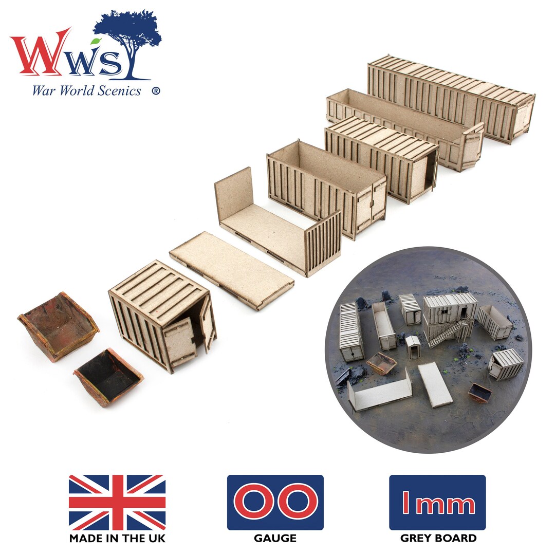 Shipping Containers & Skips (choose Type) - Railway Modelling Scale ...