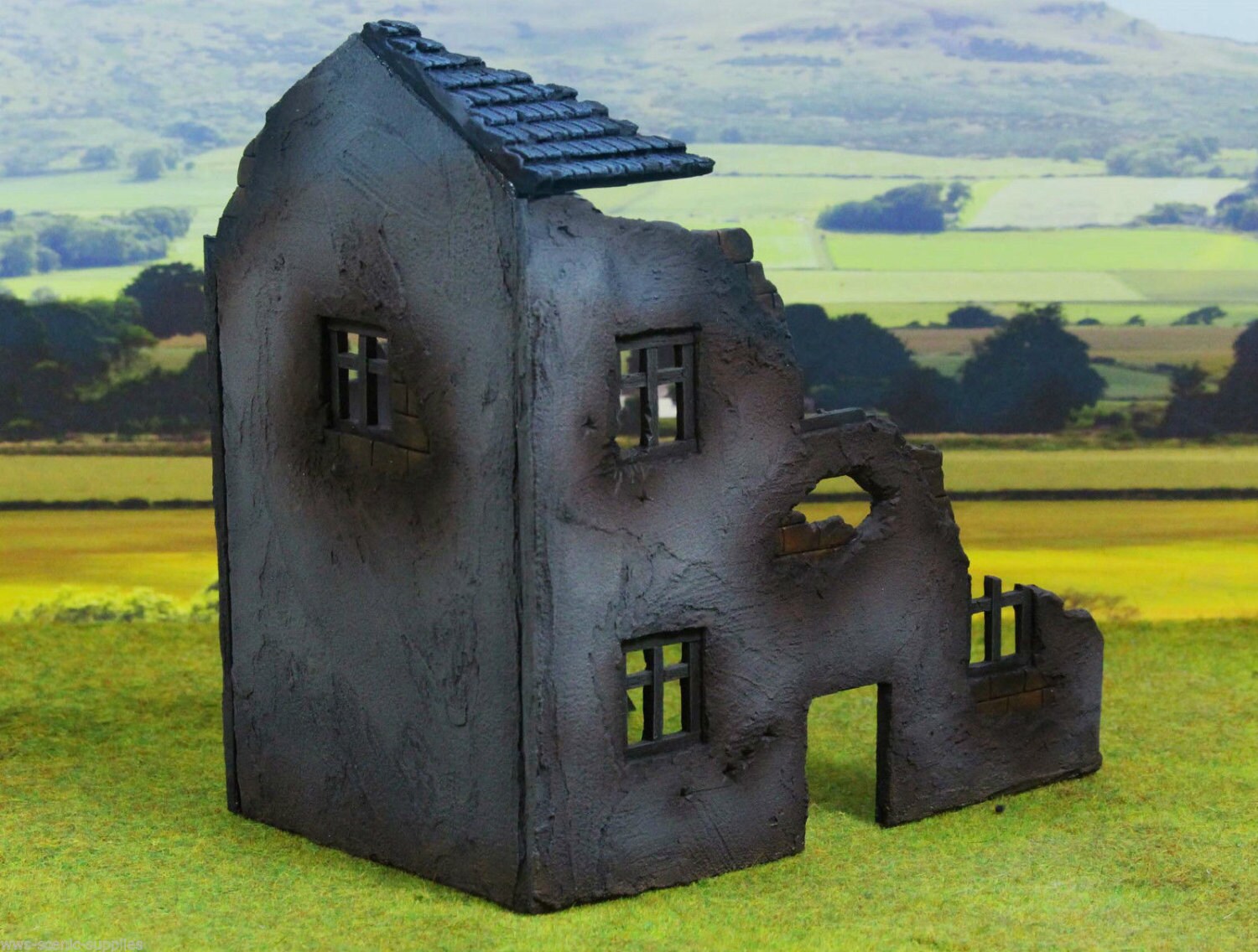 Normandy Half Ruined Farm House - 28mm WWII Scenery Model Diorama - Etsy