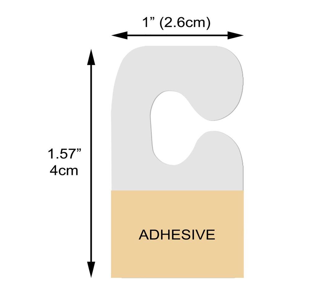 100-500 Pieces Self Adhesive Hang Tabs Hooks Clear Plastic Hang Tags ...