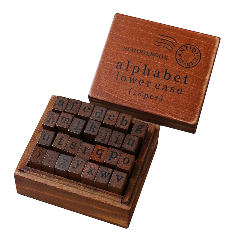 Alphabet Stamps Set, 28pcs Letter Symbol Vintage DIY Craft Card Making ...