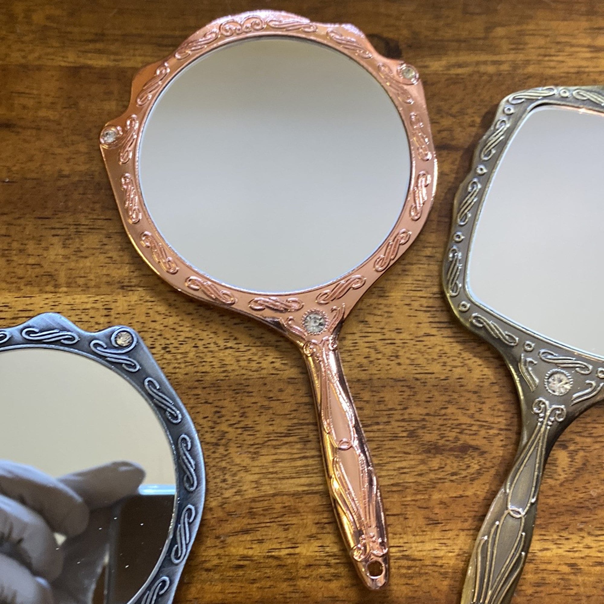 Embossed Vintage Hand Mirrors Blank Canvases for Stitch Hand - Etsy Canada
