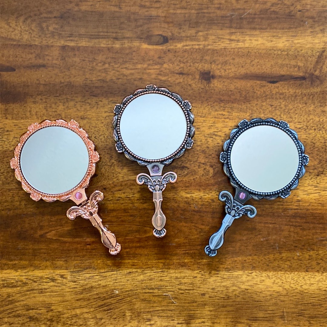 Baroque Vintage Hand Mirrors: Embossed Blank Mirrors for Stitch Hand ...