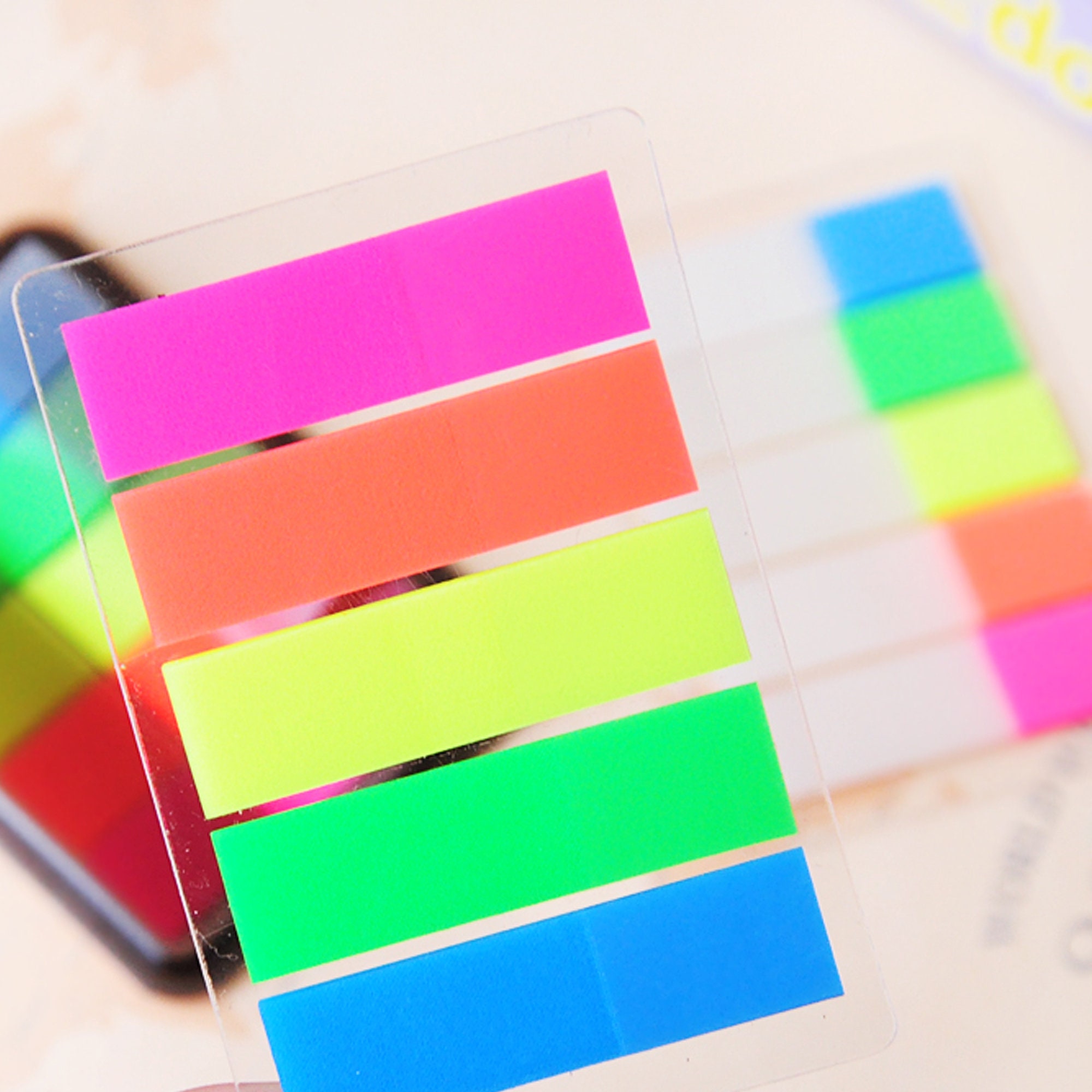 Page Markers, 100 Colored Sticky Tabs, Transparent Sticky Notes ...