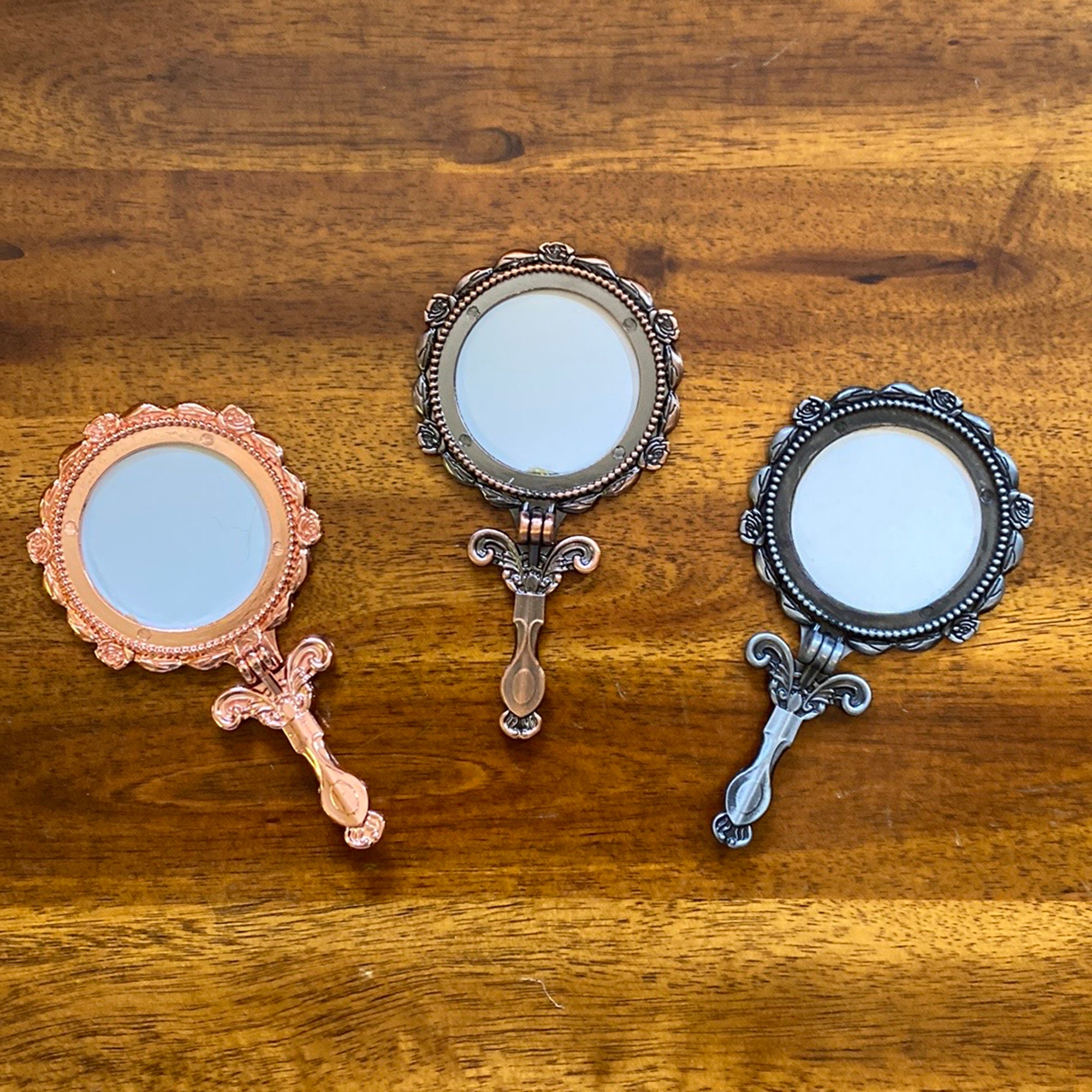 Baroque Vintage Hand Mirrors: Embossed Blank Mirrors for Stitch Hand ...