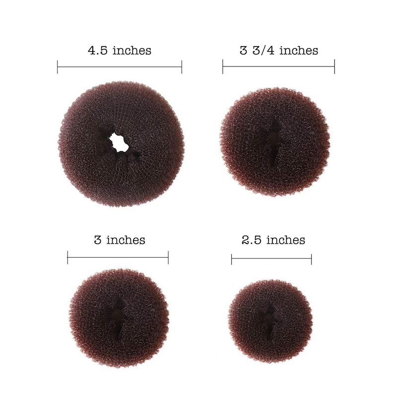 Hair Bun Maker Kit, Donut Bun Maker 4 Pieces, Ballet Bun Kit Black ...