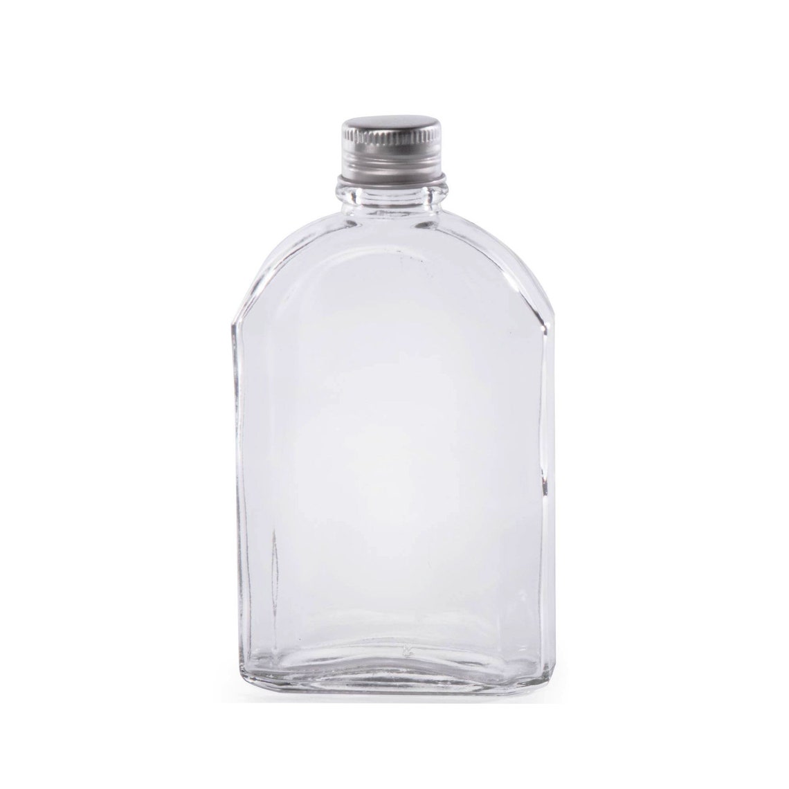 Glass Flask Bottles With Lids 250ml, Liquor Gin Whiskey Vodka Wine ...