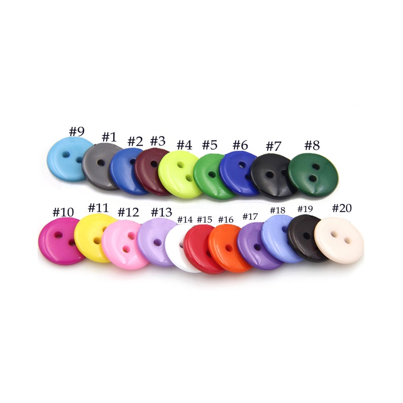 2 Holes Assorted Color Resin Buttons 12.5 Mm Button 4 Sewing Fasteners ...