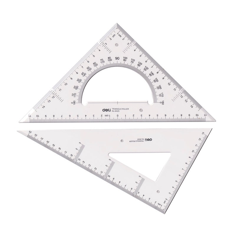 Transparent Architectural Triangular Ruler Set 30/60 Degree 45/90 ...
