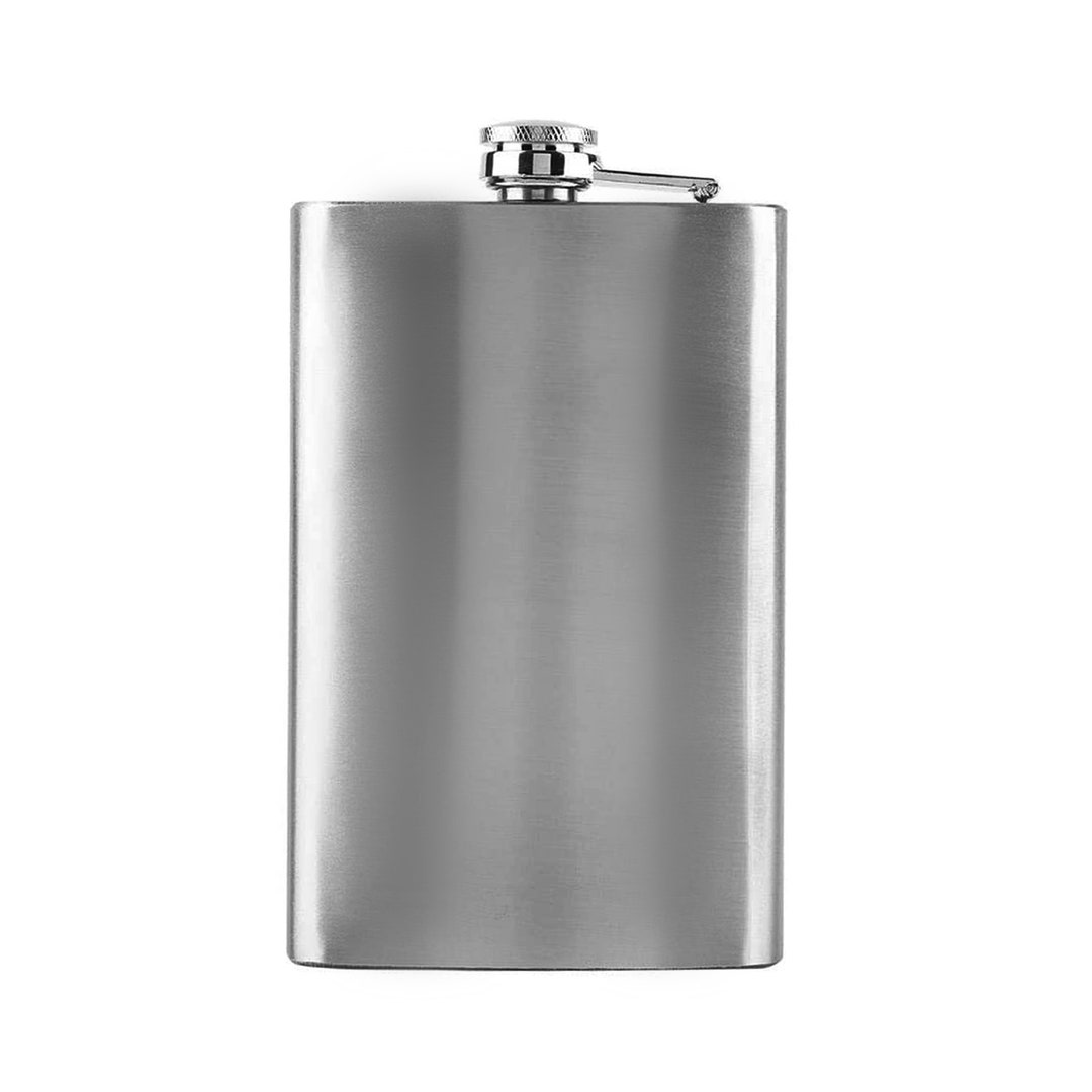 Blank 64 Oz Stainless Steel Hip Flask, Military Flagon W/ Leather Case ...