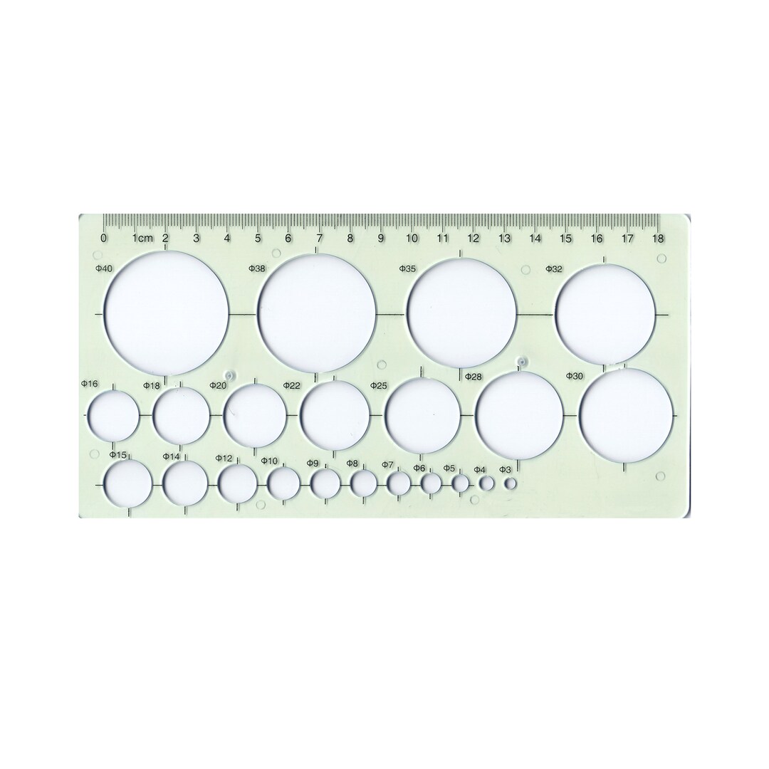 Transparent Isometric Combo Circle Template, Circle Drafting Templates ...