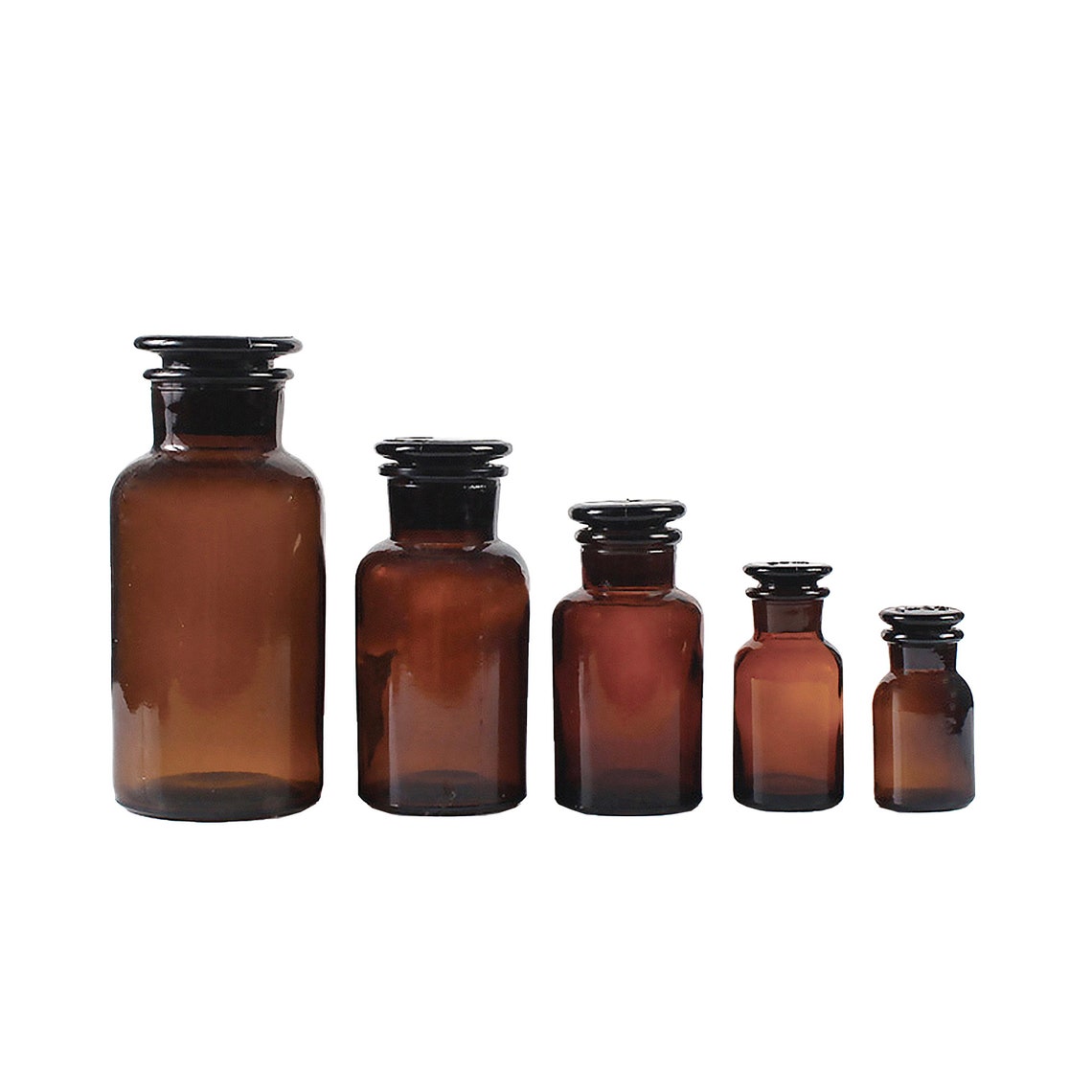 Amber Glass Apothecary Bottle Jars Retro Medical Jar With - Etsy