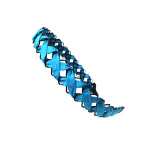 Simple Wired Metal Headbands for Men Women, Basic Spring Wavy Black Non ...