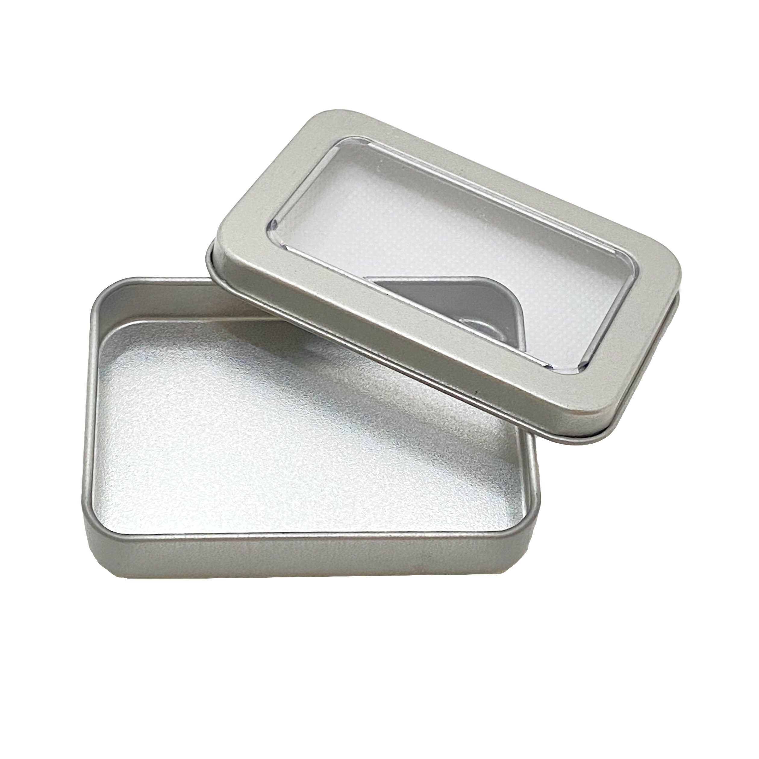 3 Silver Rectangular Metal Tins With Lids for Soap Candles Candies ...