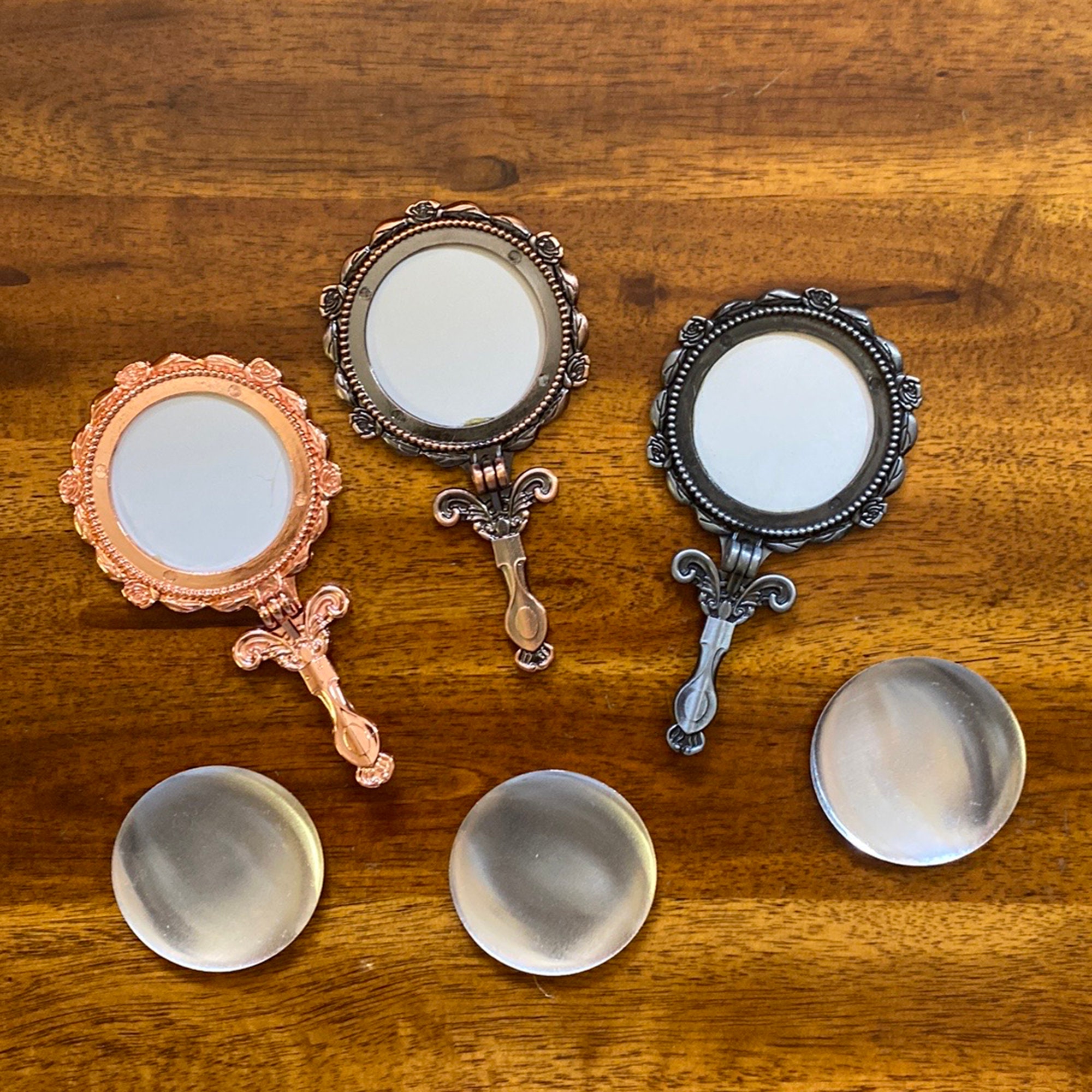 Baroque Vintage Hand Mirrors: Embossed Blank Mirrors for Stitch Hand ...