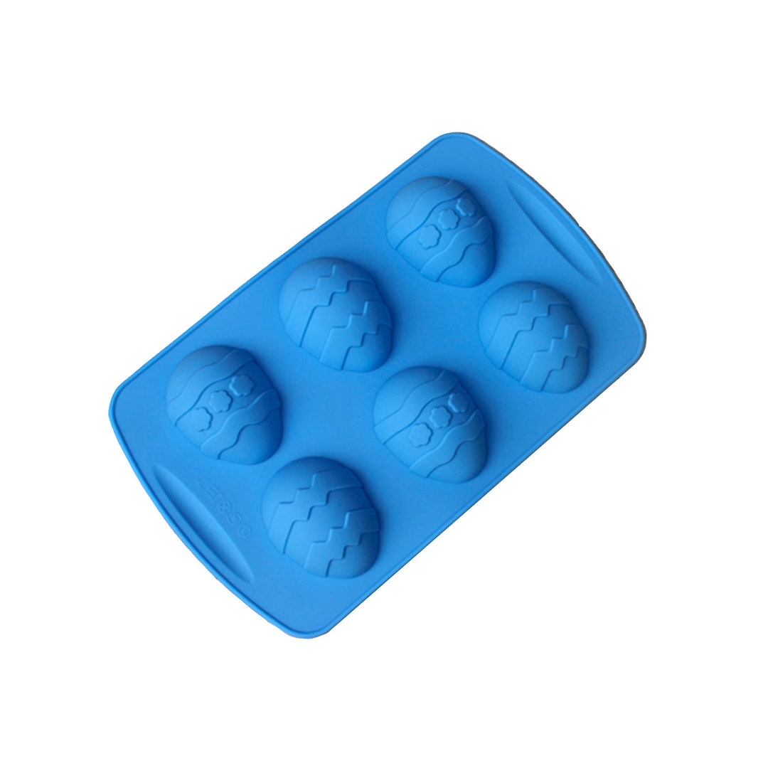 Easter Egg Shape Silicone Mold 6-cavity Handmade Soap Mold Egg Baking ...