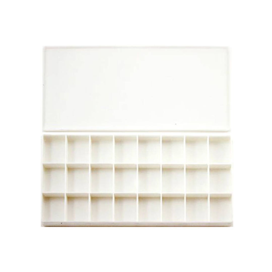 24-well Rectangular Plastic Watercolor Palette Box Paint Tray Palett - Etsy