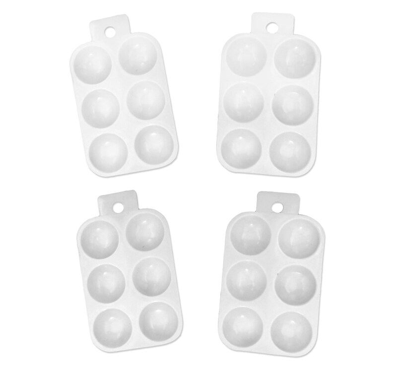 6-well Plastic Palette, Kids Paint Palette, Watercolor Acrylic Oil ...