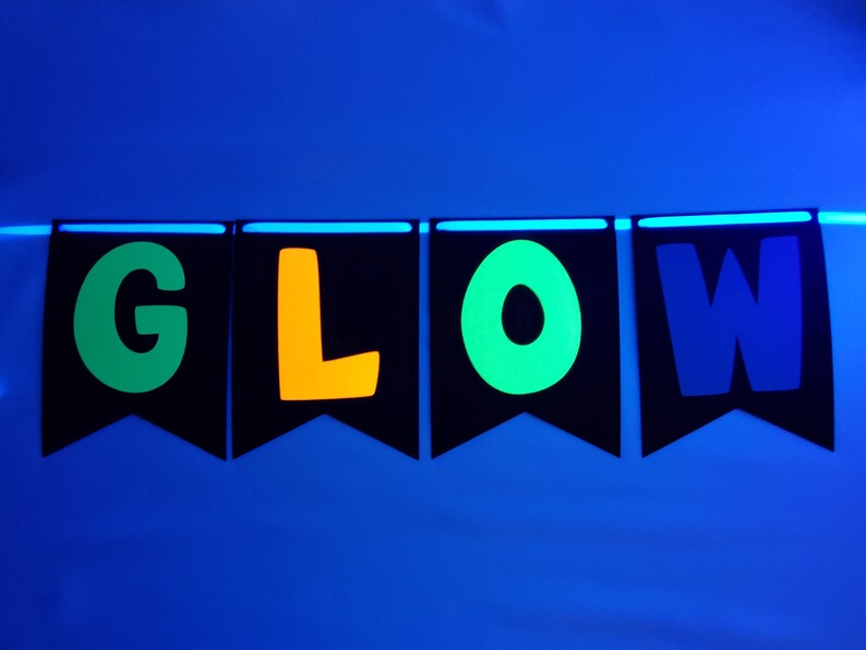 Glow in the Dark Themed Banner / Fluorescent Banner / Party | Etsy