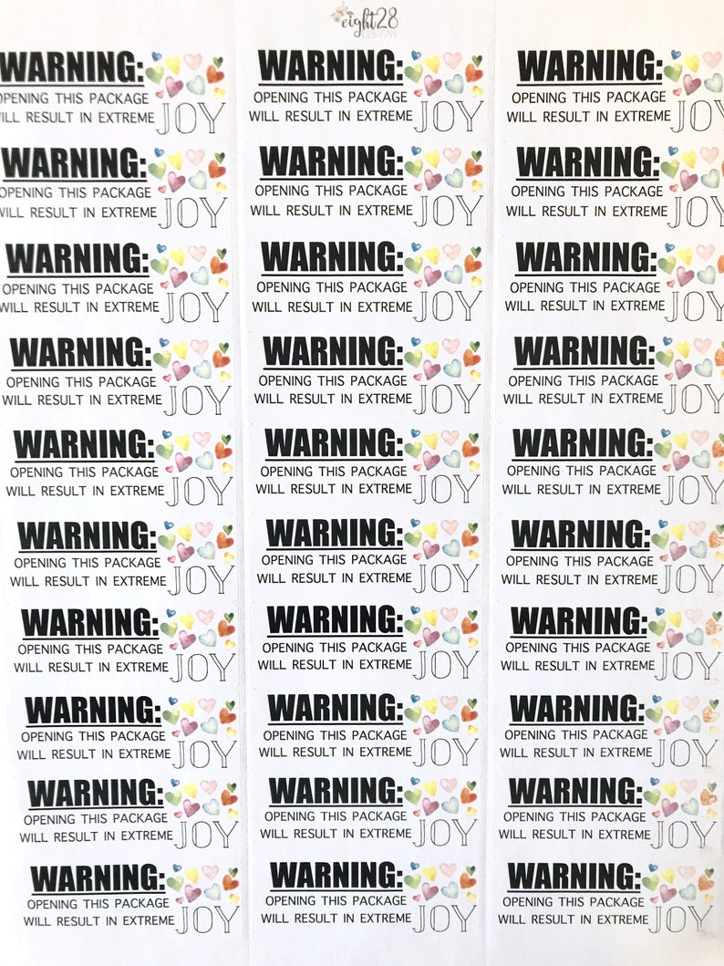 WARNING: Opening This Package Will Result in Extreme JOY-RAINBOW Heart ...