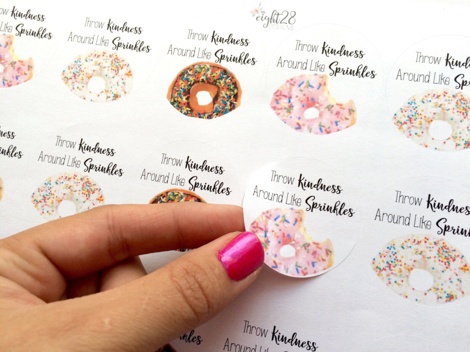 DONUT Throw Kindness Around Like Sprinkles Shipping Dessert | Etsy