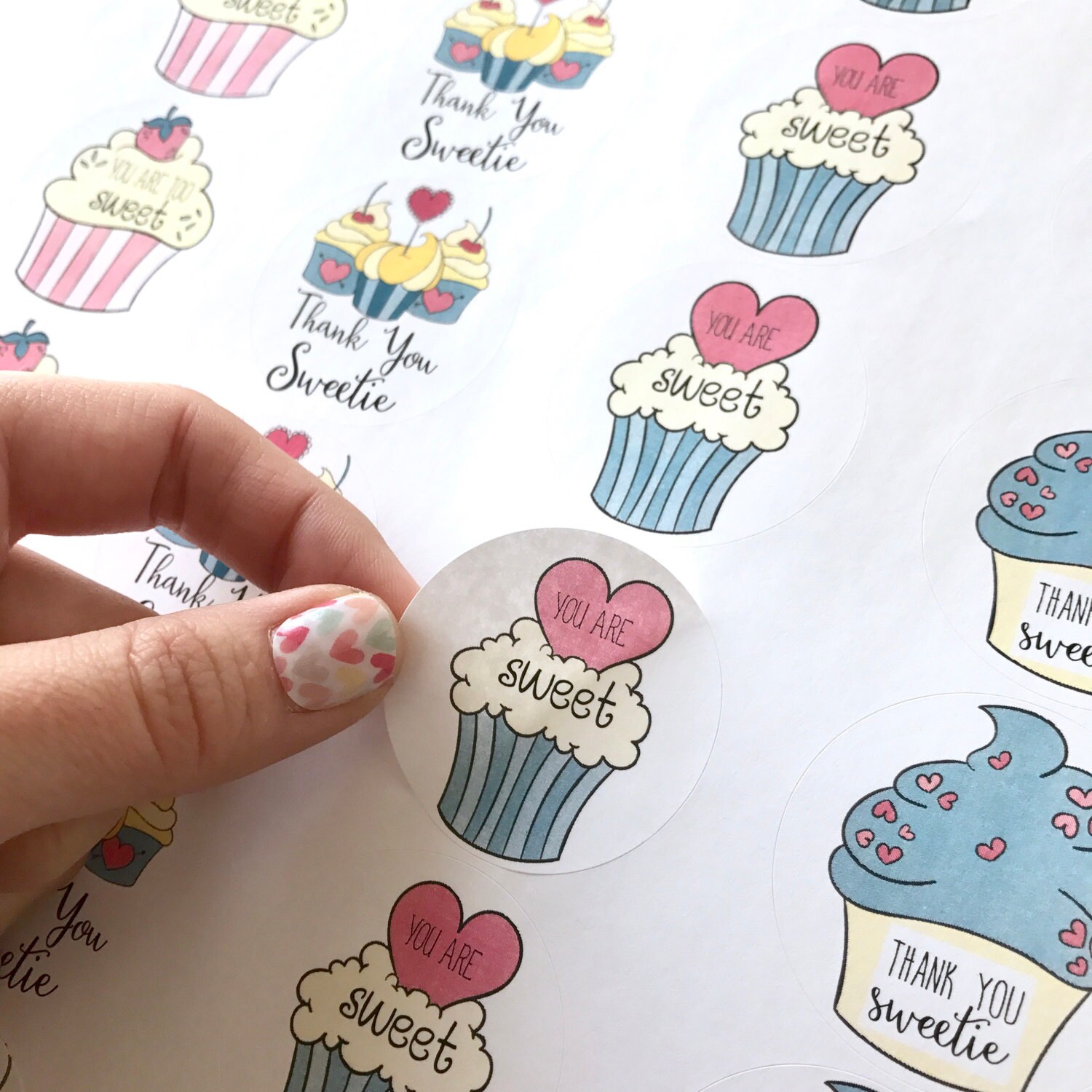 CUPCAKES You Are Sweet Shipping Dessert Stickers Round - Etsy