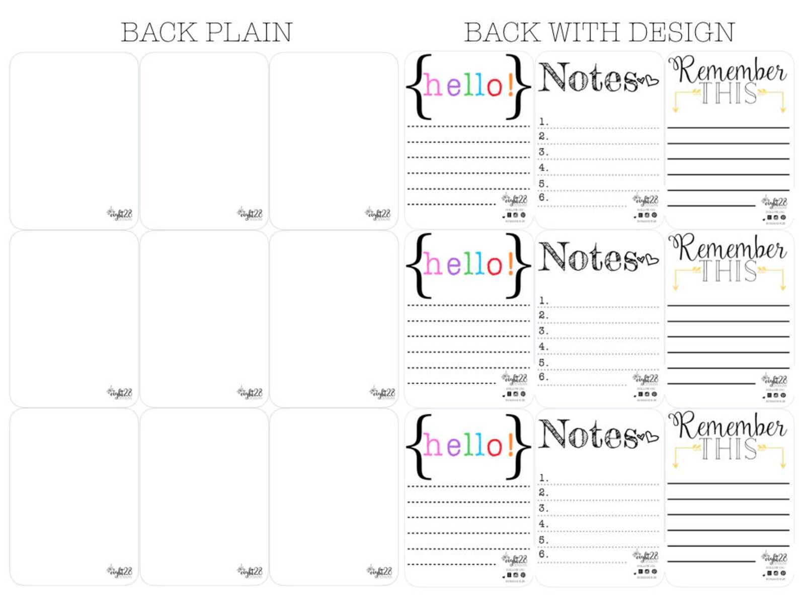 INSTANT DOWNLOAD/PRINTABLE Summer Beach Mini Cards- Digital Pdf Tags ...