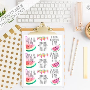 INSTANT DOWNLOAD/PRINTABLE Summer Fruit, Watermelon - Digital Pdf Tags ...